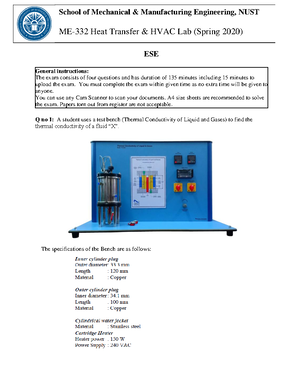 HMT Equations - HMT Equations Chapter 3- Heat Conduction A for ...