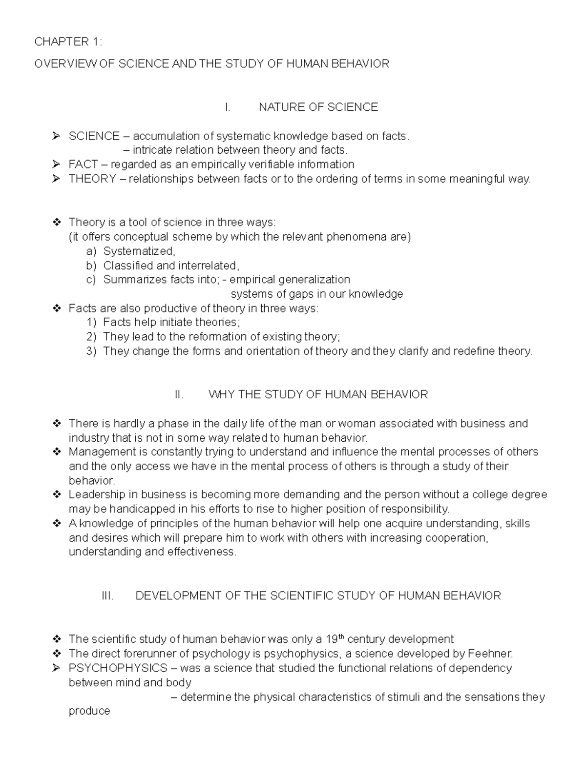 ELEC-1 - Summaries on human behavior. Chapter 1-3 Study questions ...