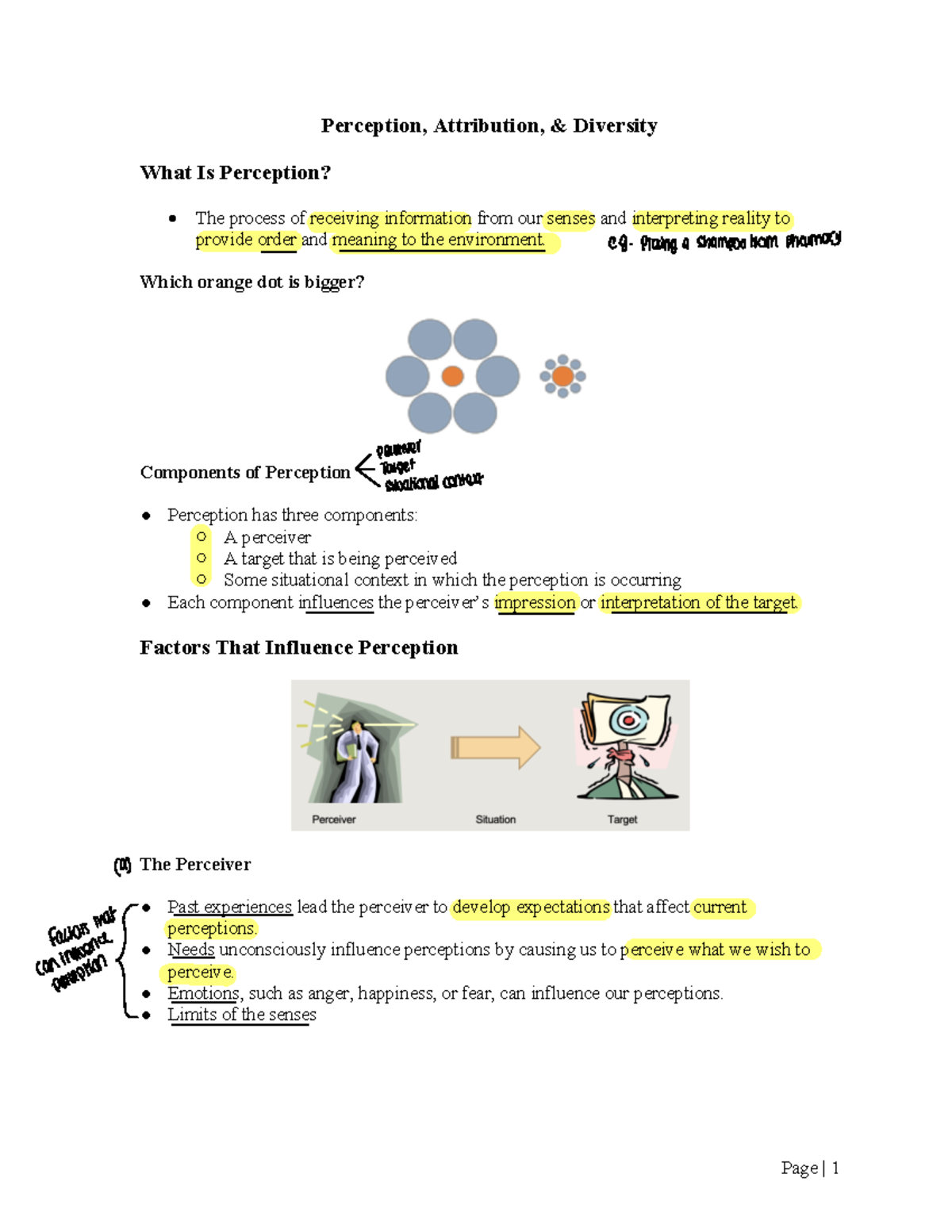 3. Perception, Attribution, & Diversity - Perception, Attribution, & Diversity What Is - Studocu