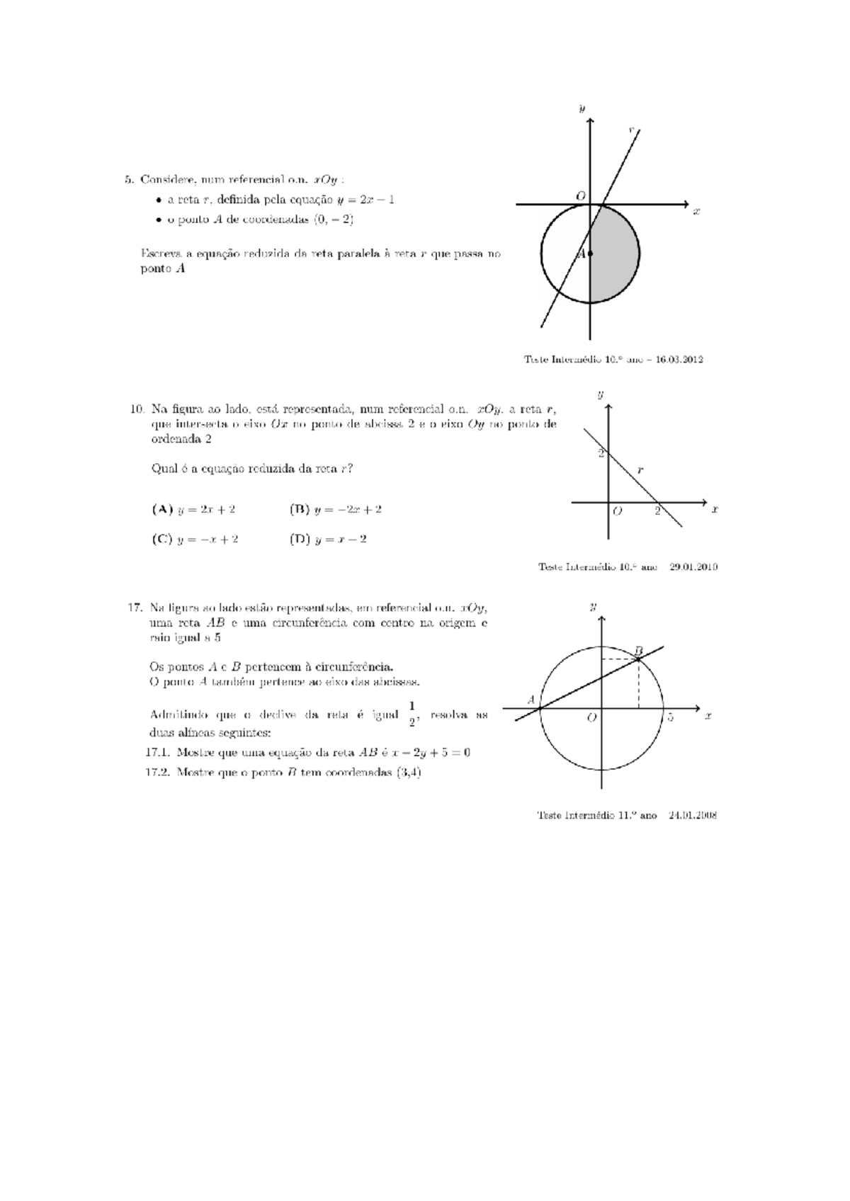 Exercícios absolutamente matemática 3ºteste - Y r 5. Considere, num ...