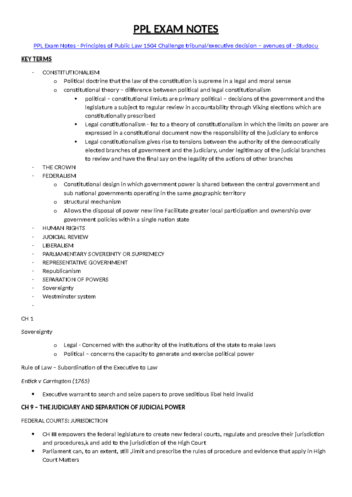 PPL Exam Notes - 2023 - PPL EXAM NOTES PPL Exam Notes - Principles of ...