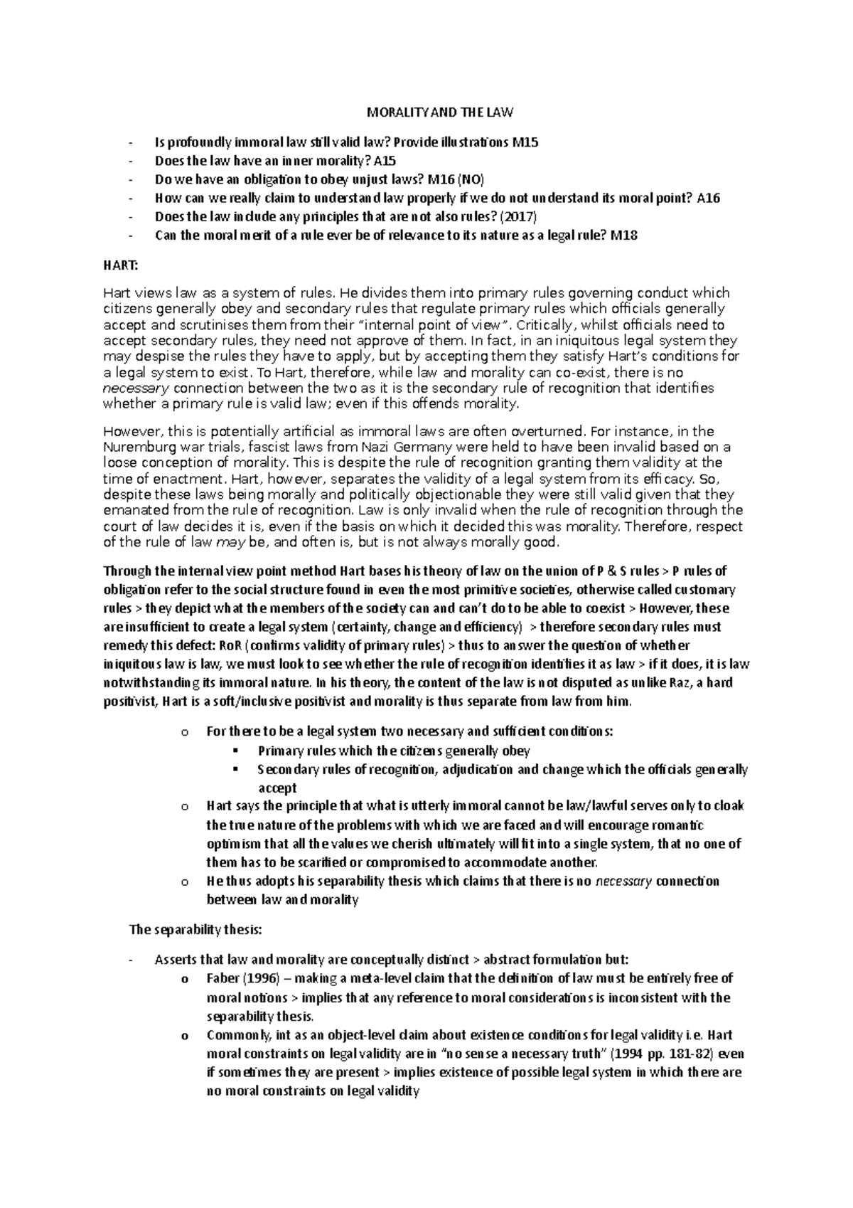 3 Morality summary for exam - KCL - Studocu