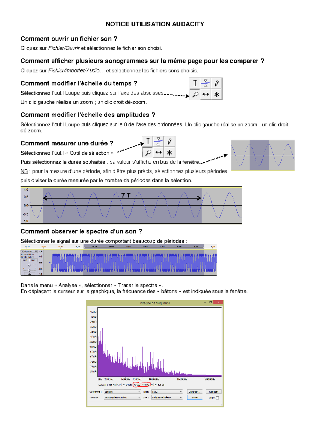 Notice d'utilisation du logiciel Audacity - NOTICE UTILISATION AUDACITY Comment ouvrir un ...