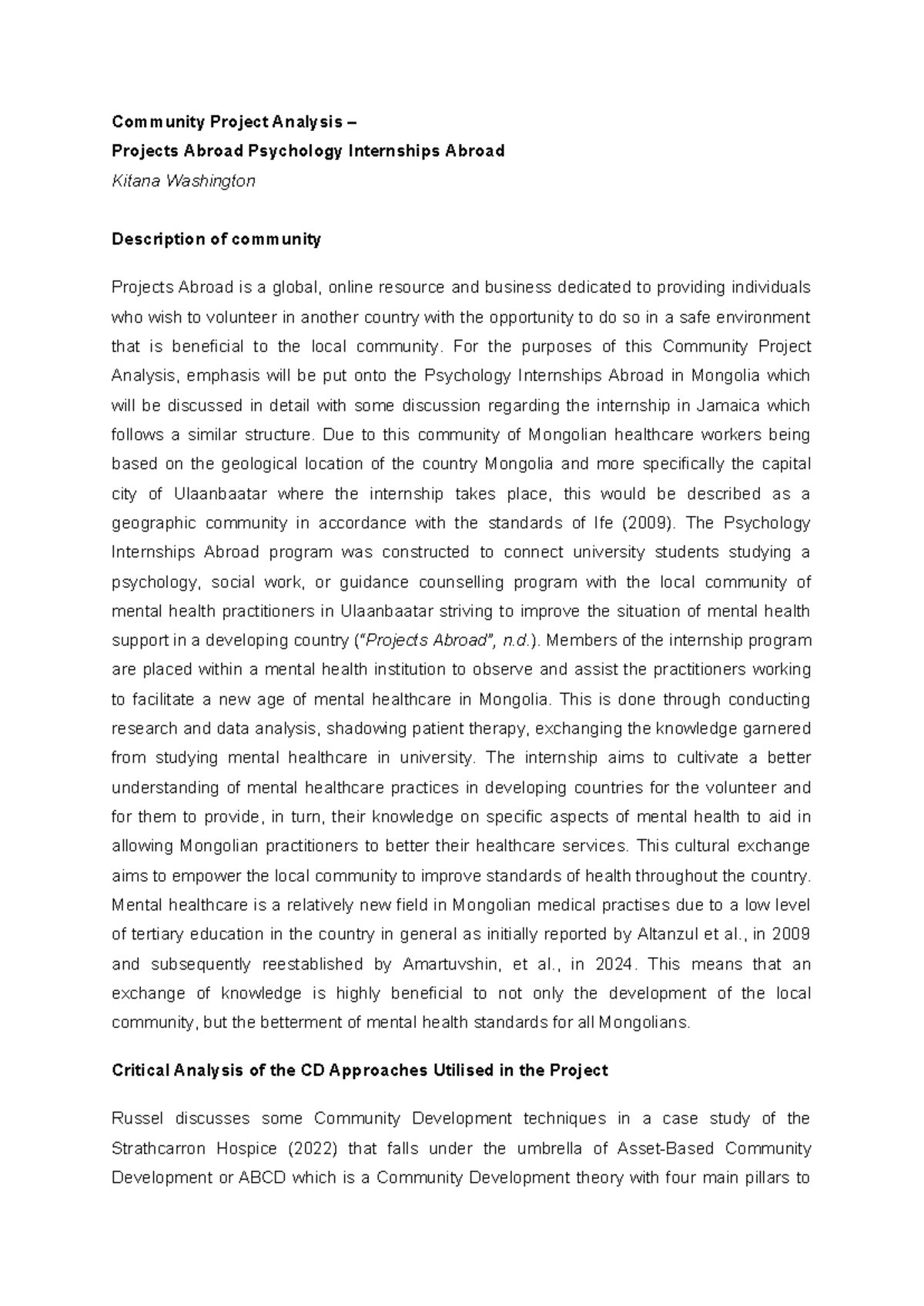 Community Project Analysis - For the purposes of this Community Project ...