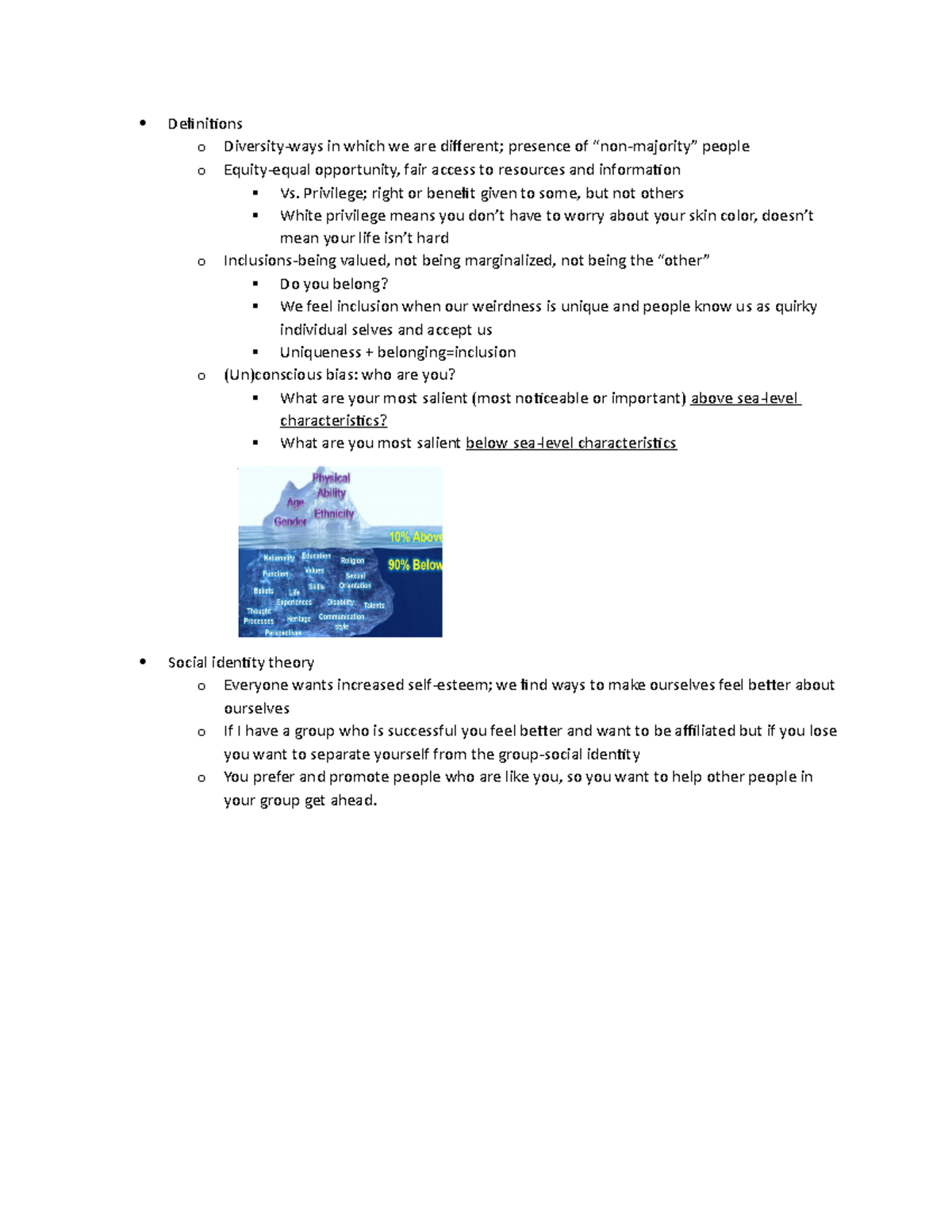 Lecture 2 - Dr. Goener - Definitions o Diversity-ways in which we are ...