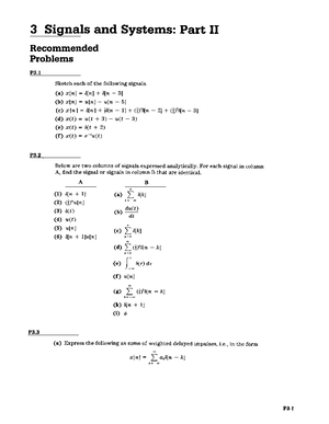 Signals And Systems problem 2 - 2 Signals and Systems: Part I ...