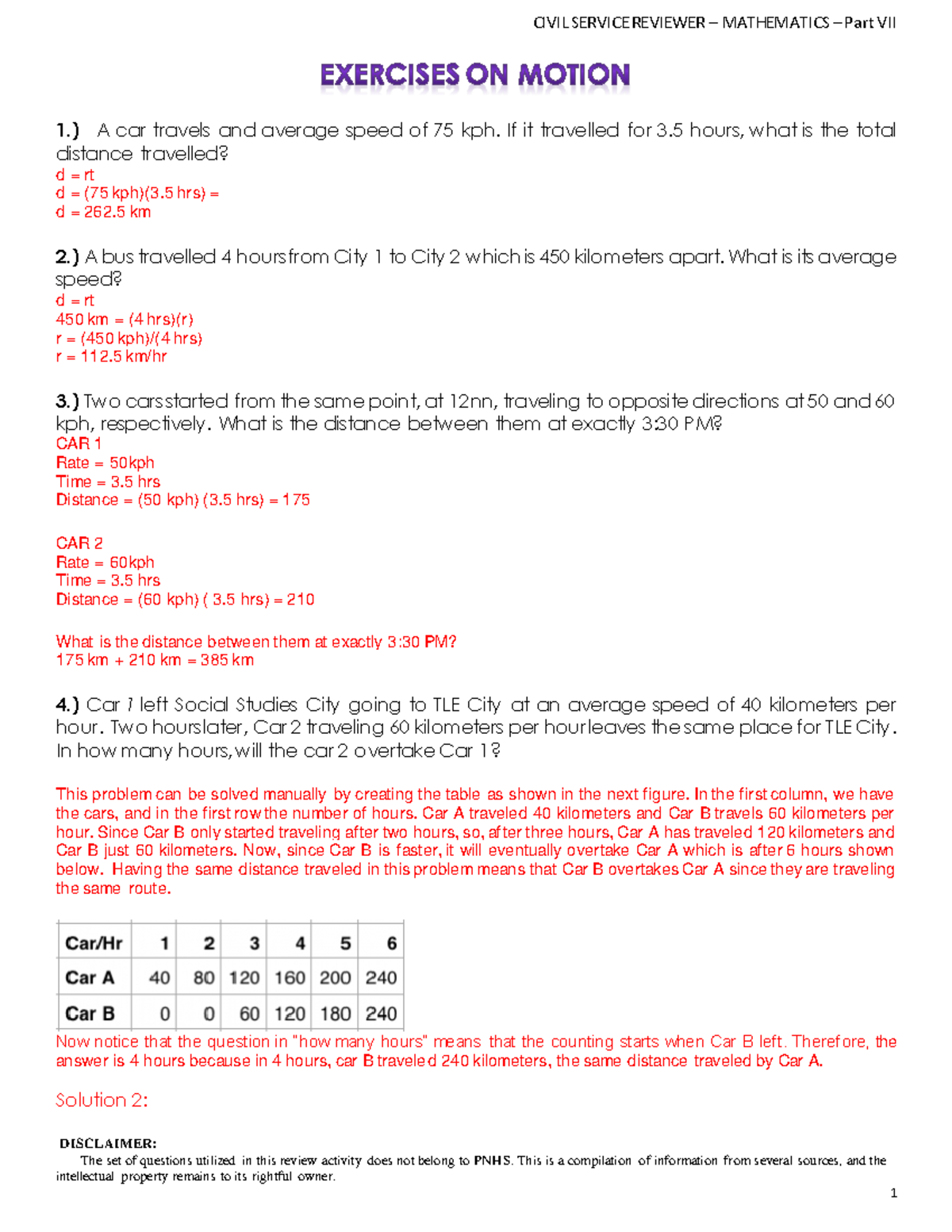 CSR - Math Coverage Part 7 - The set of questions utilized in this ...