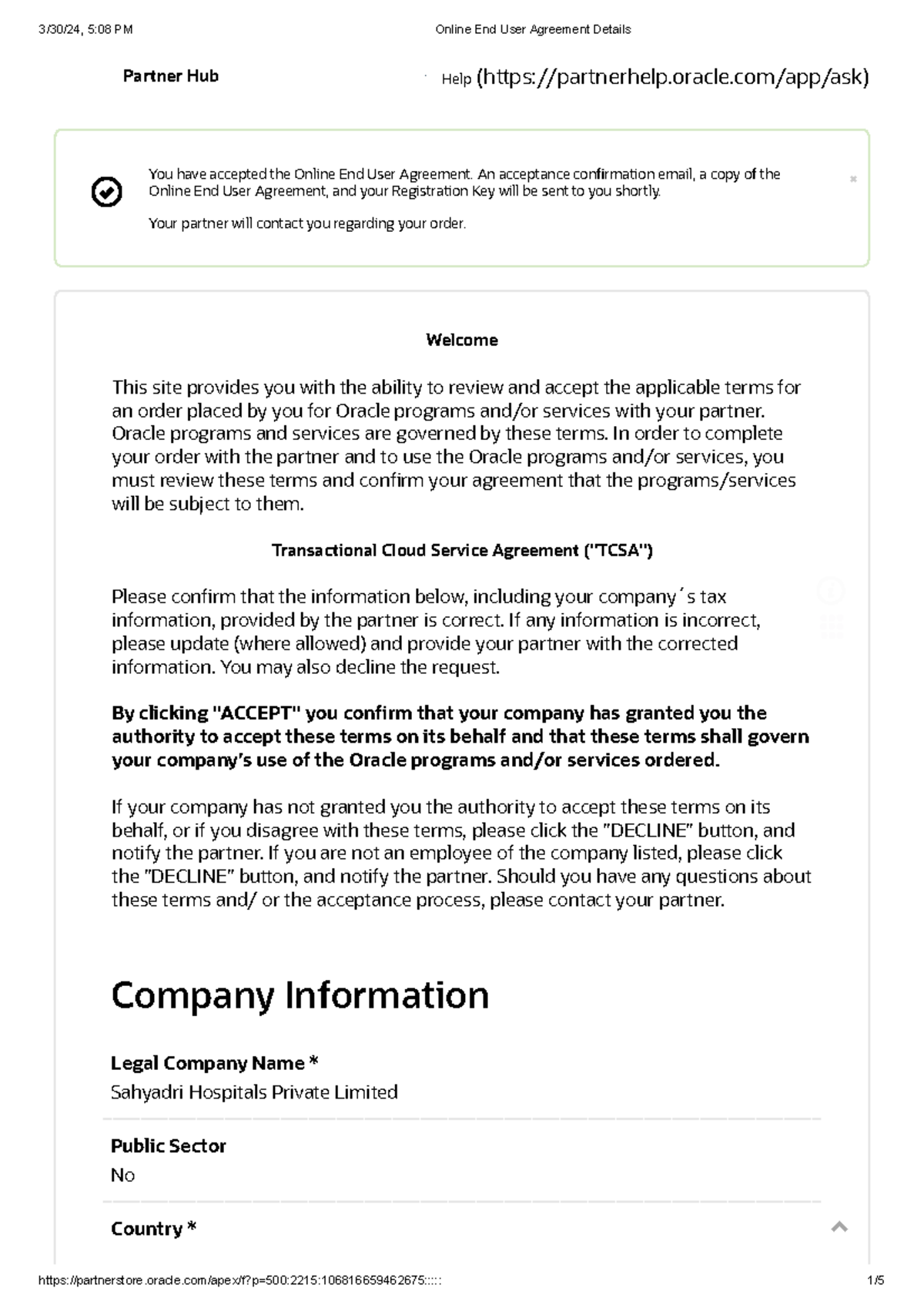 Online End User Agreement Details - Welcome This site provides you with ...