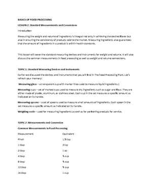Production Report AND Costing - BASICS OF FOOD PROCESSING LESSON 4 ...
