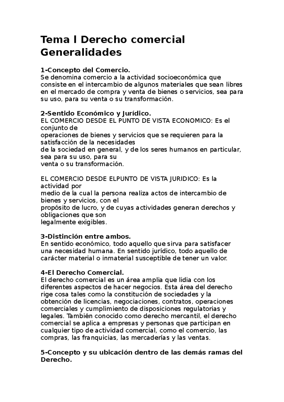 Derecho comercial 1 - Unidad 3 - Tema l Derecho comercial Generalidades ...