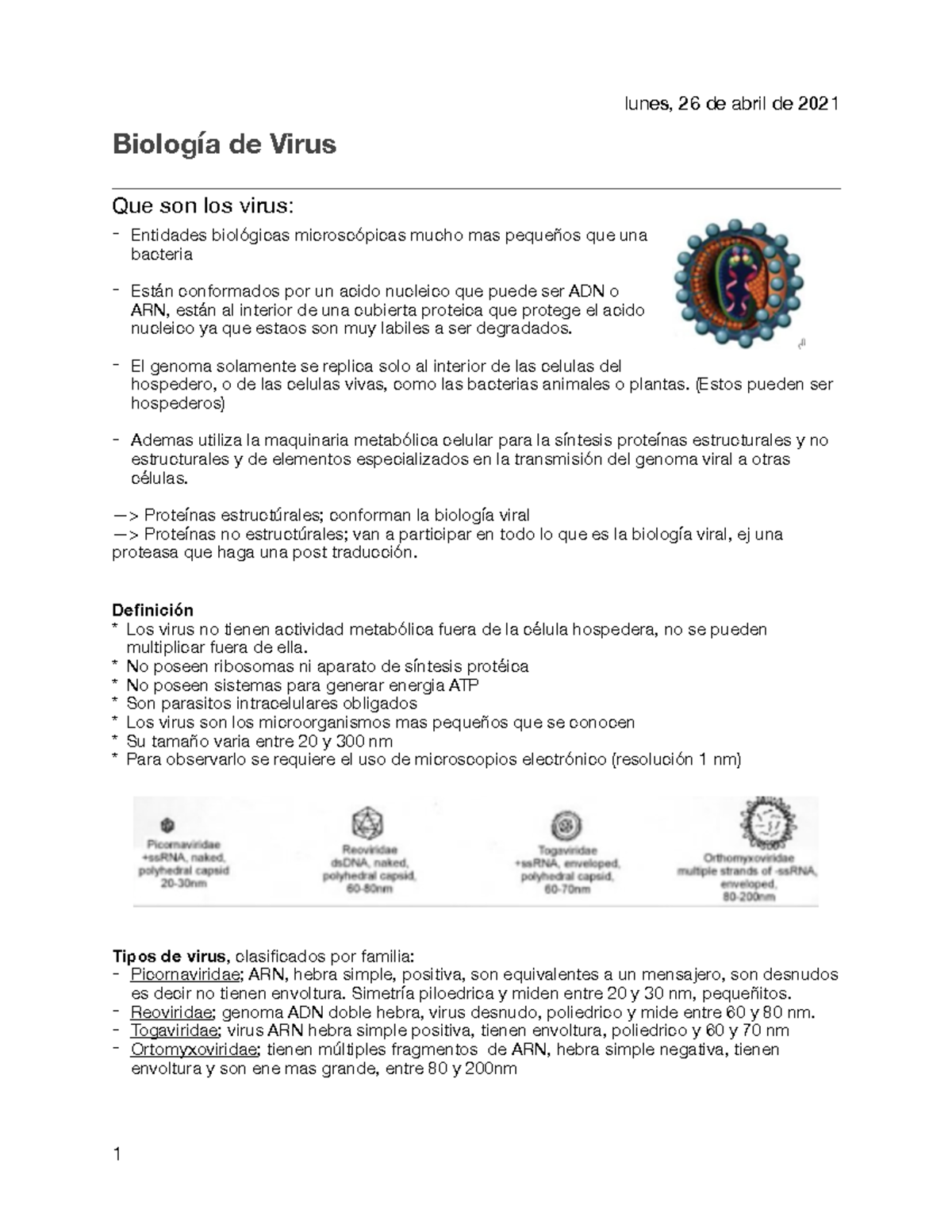 Biología de Virus universidad Andrés bello - Biología de Virus Que son ...