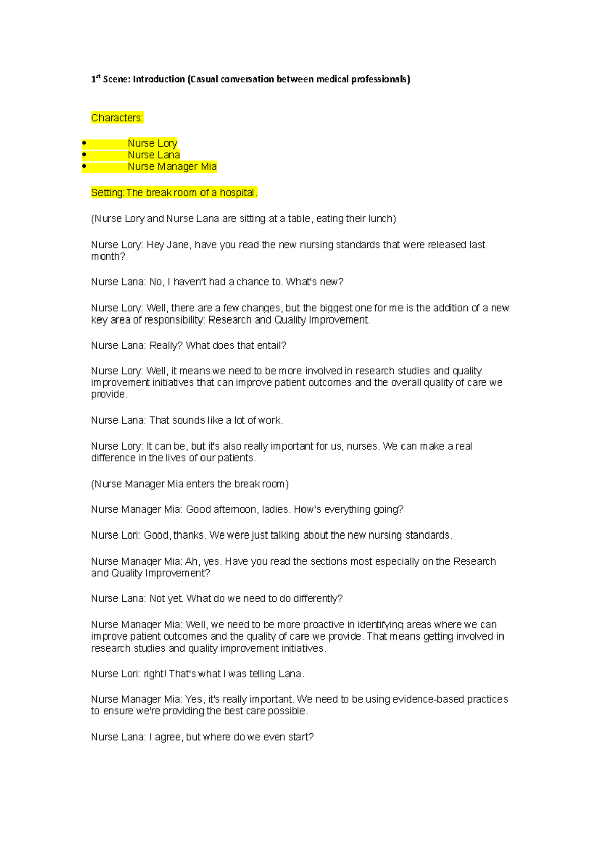 TFN-roleplay Final - This is a script made to discuss research and ...