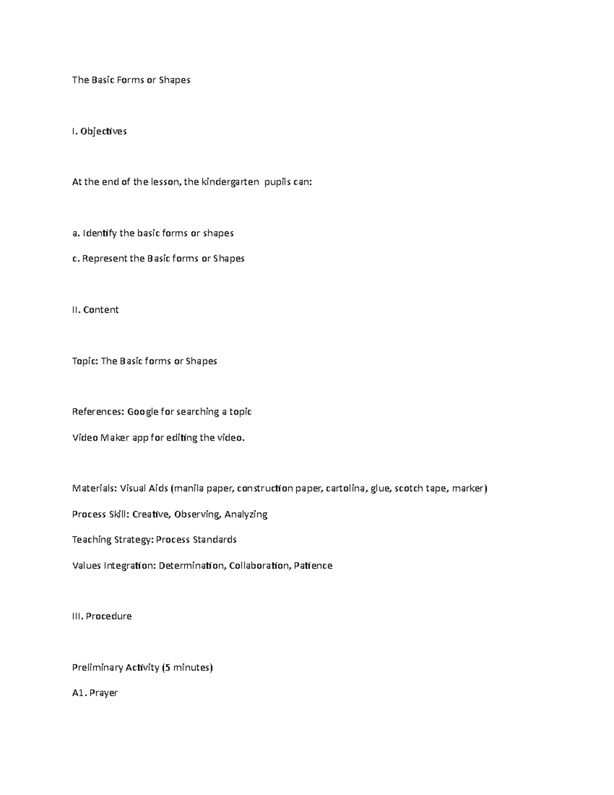 Basic form or shapes. For elementary students - The Basic Forms or ...