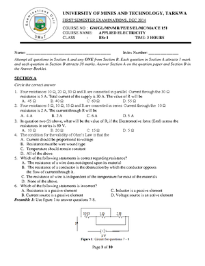 Concepts in electric circuits - Dr. Wasif Naeem Concepts in Electric ...