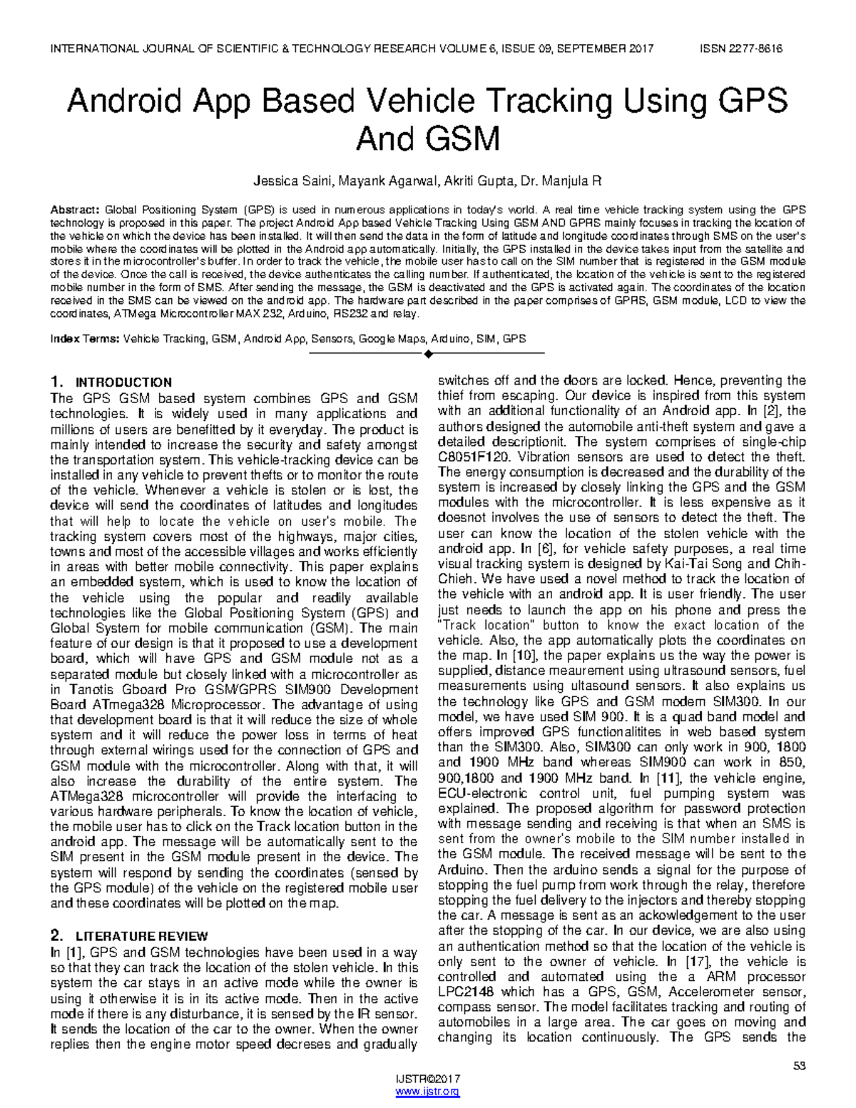 Android App Based Vehicle Tracking Using Gps And Gsm - 53 IJSTR ...