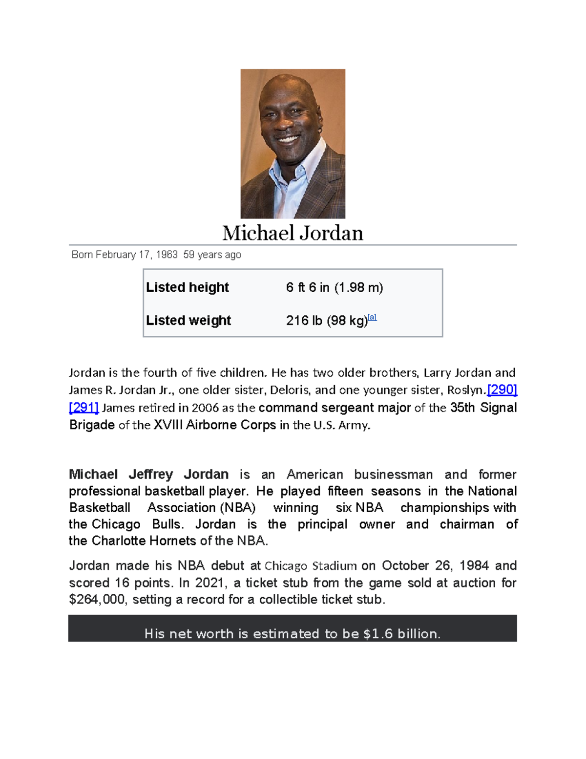 Michael Jordan - Michael Jordan Born February 17, 1963 59 years ago ...