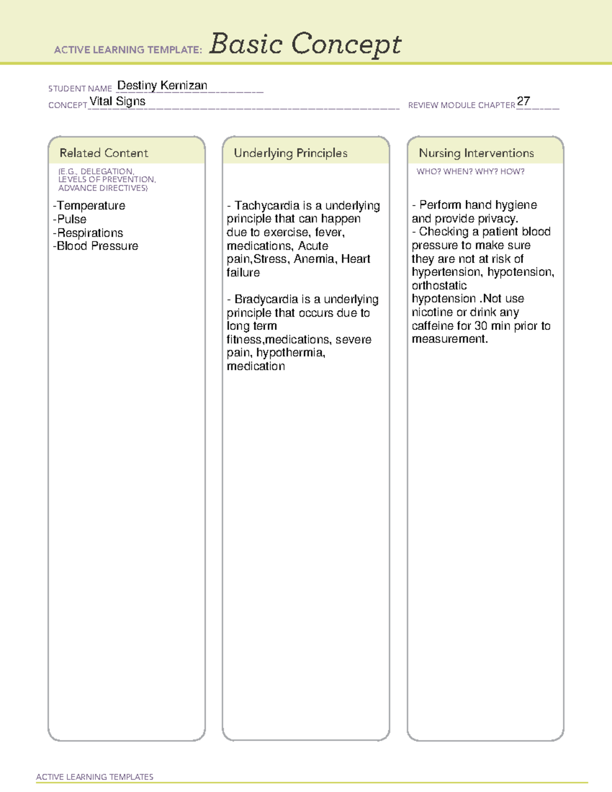 Vital Signs Template - nice ati temp - 290 - ACTIVE LEARNING TEMPLATES ...