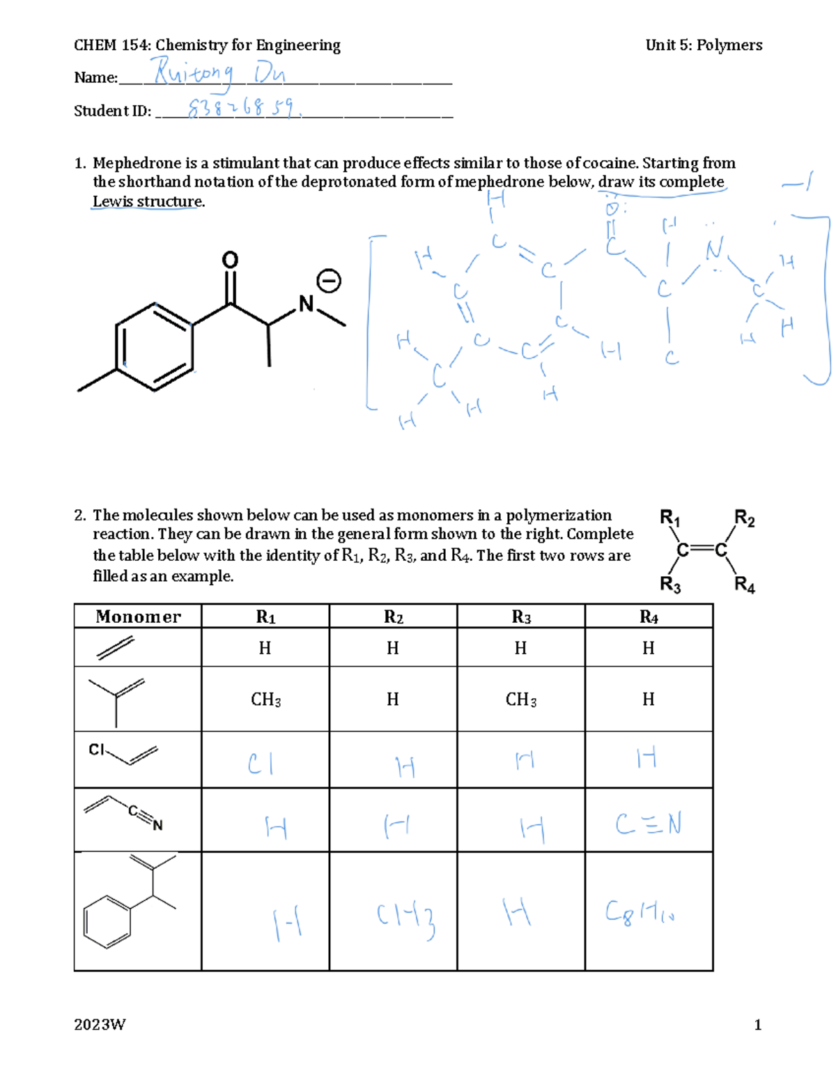 Unit 5 - UNIT 5 worksheet - Name ...