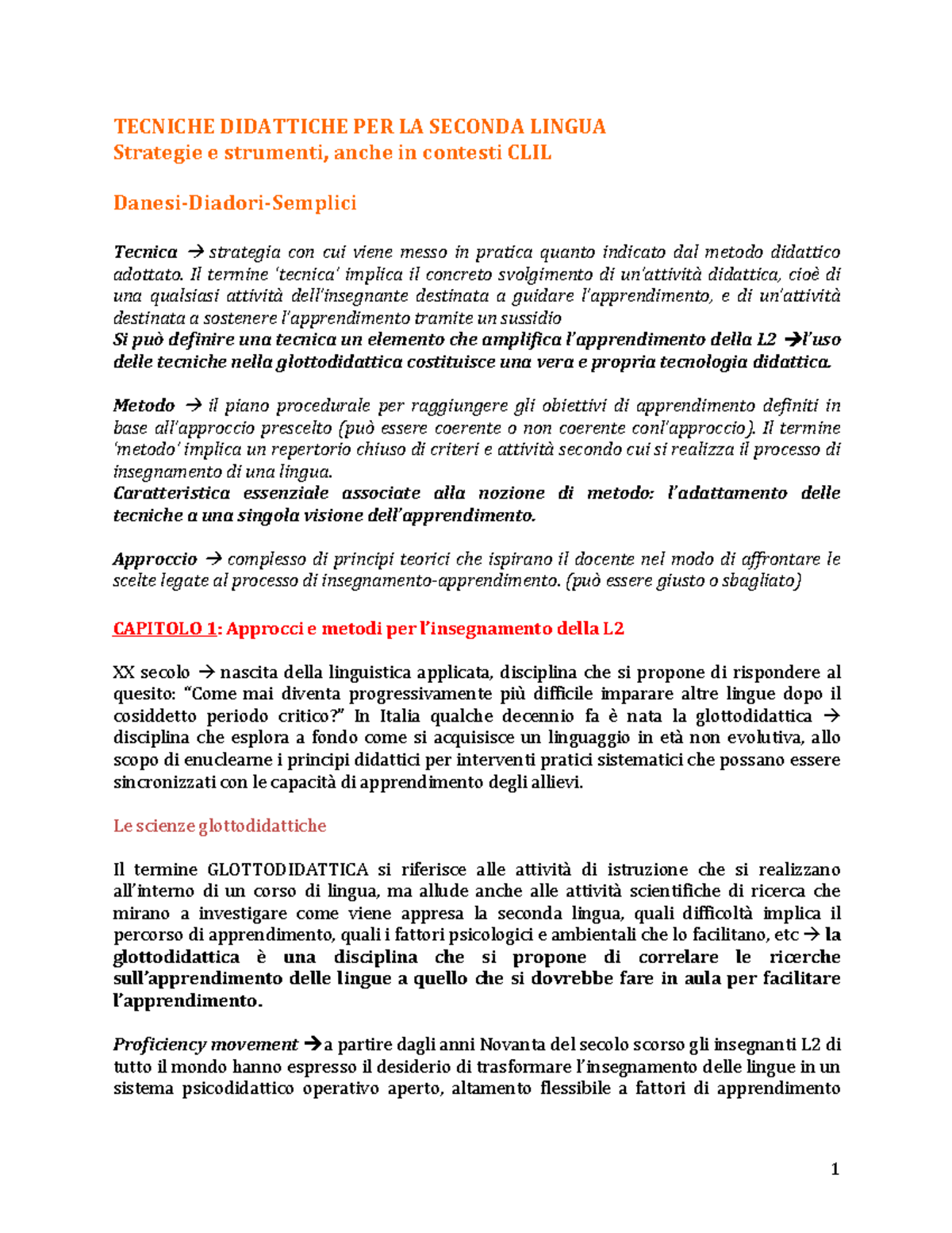 503012114 Tecniche Didattiche Per La Seconda Lingua In Sintesi ...