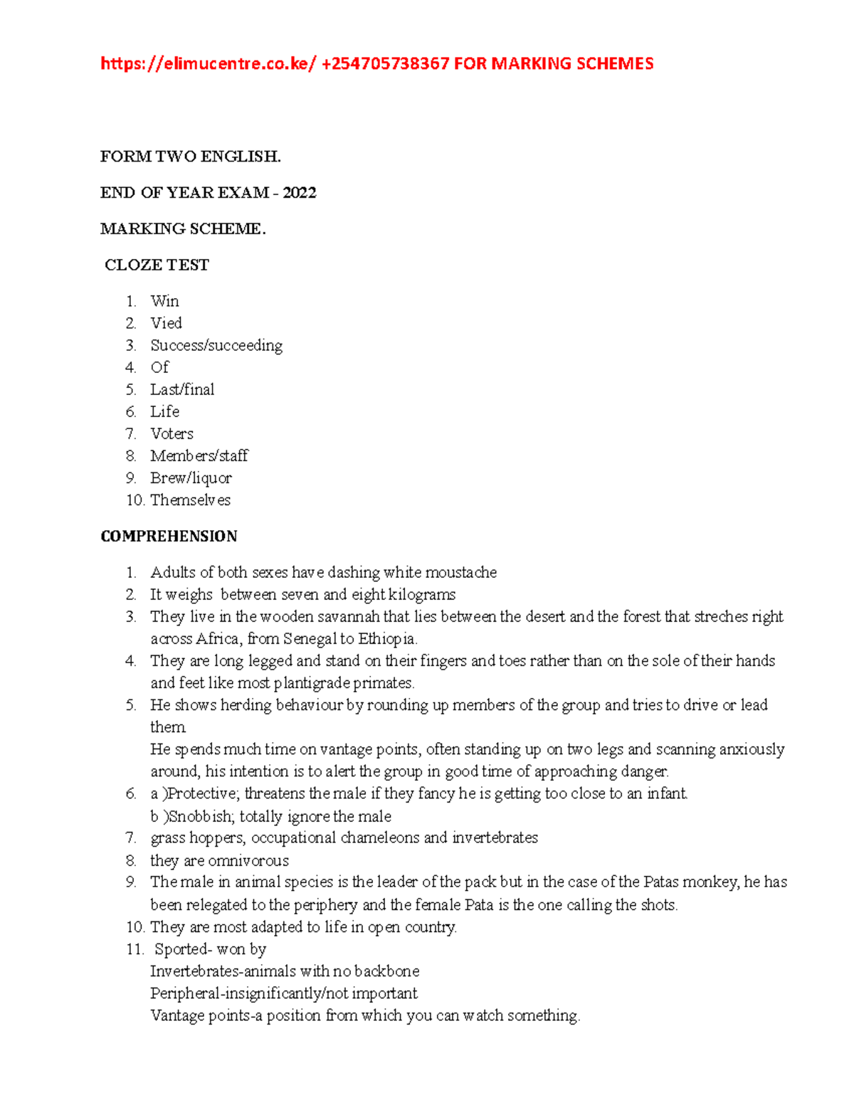 F2-ENG-MS - Good document for use during assignments. Highly recommended document - elimucentre ...