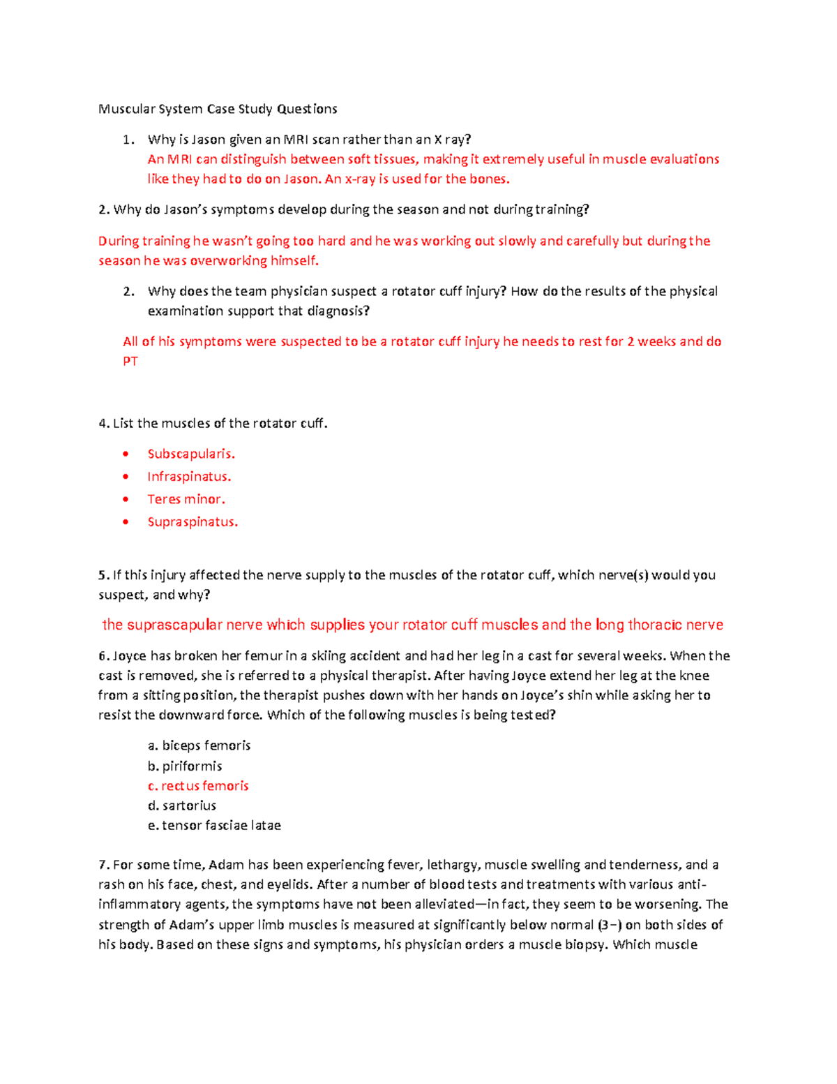 Muscular System Case Study Questions (4) - Muscular System Case Study ...