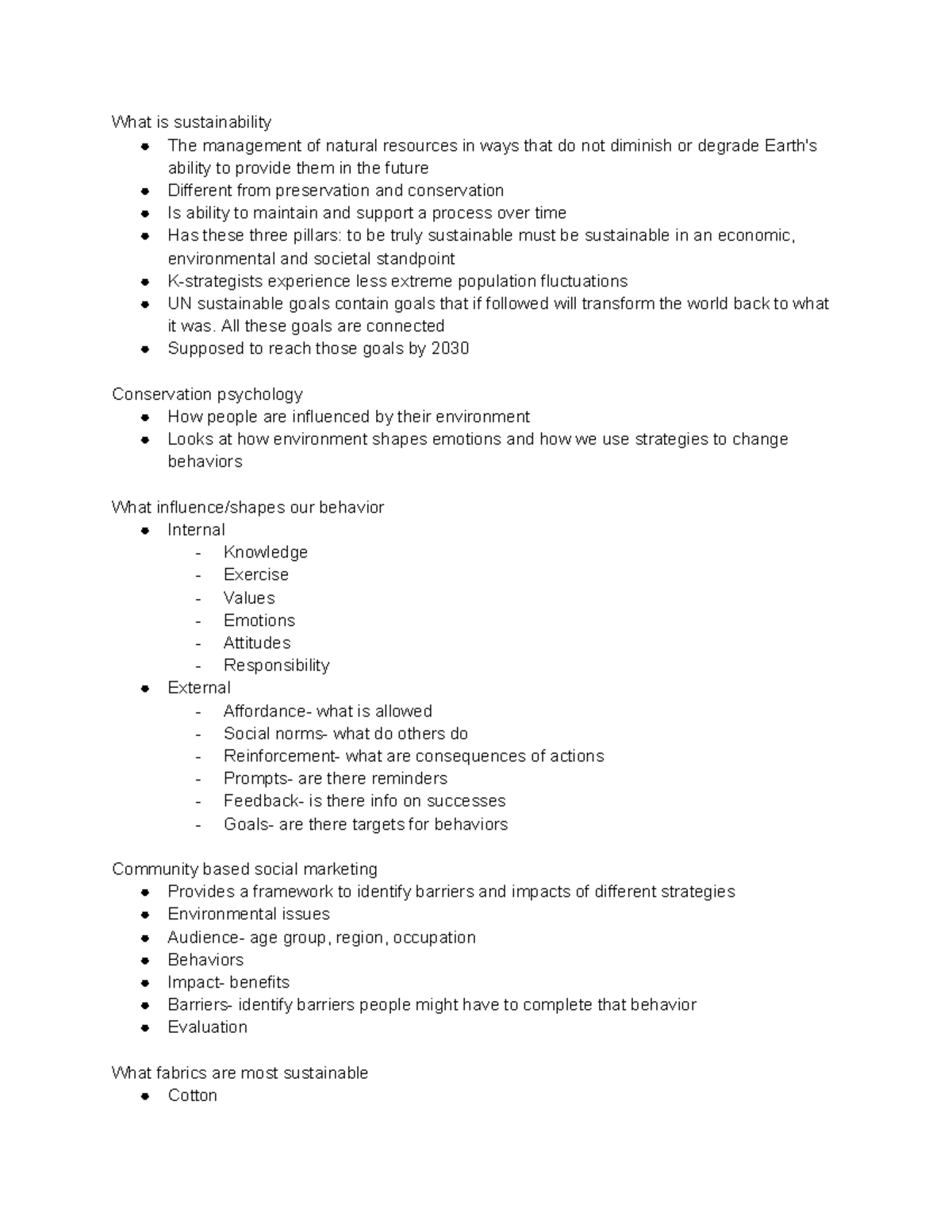 BIO 121 Module 5 - What is sustainability The management of natural ...