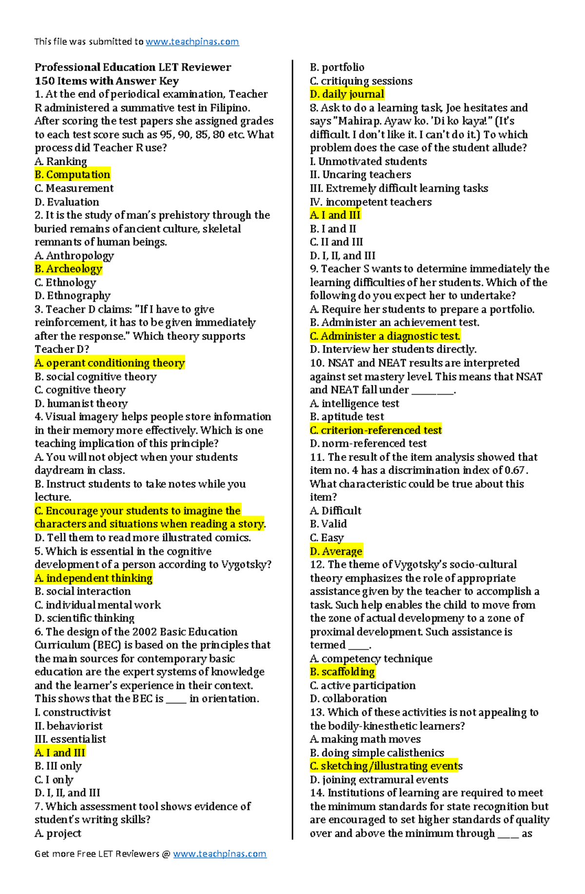 Social Studies Practice text for board exam - Professional Education ...