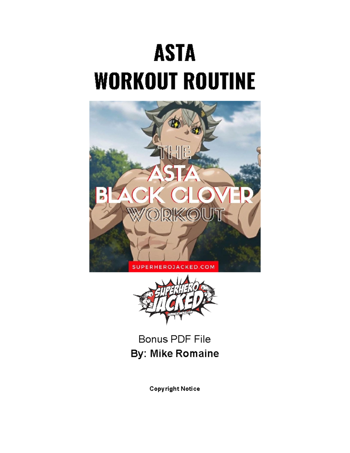 Asta-Workout-PDF - Let’s go - ASTA WORKOUT ROUTINE Bonus PDF File By ...