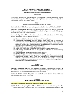 IRR of RA 8203 - Law - RULES AND REGULATIONS IMPLEMENTING REPUBLIC ACT ...