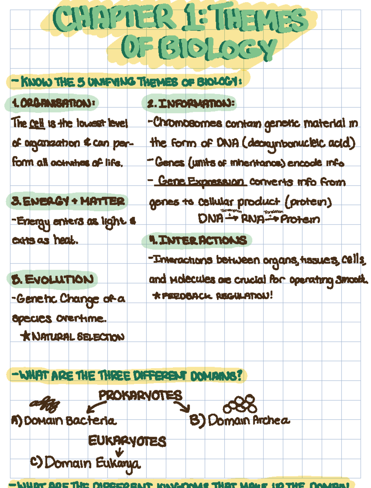 Bio 210-A Study Guide Exam 1 - CCHAAPPTTERRII EEMMESS OF BIOLOGY ...