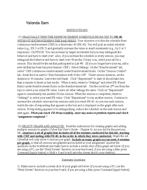 Cyber Rat Exercise 1 - observation notes - Yalonda Sam Psyc 3321 ...