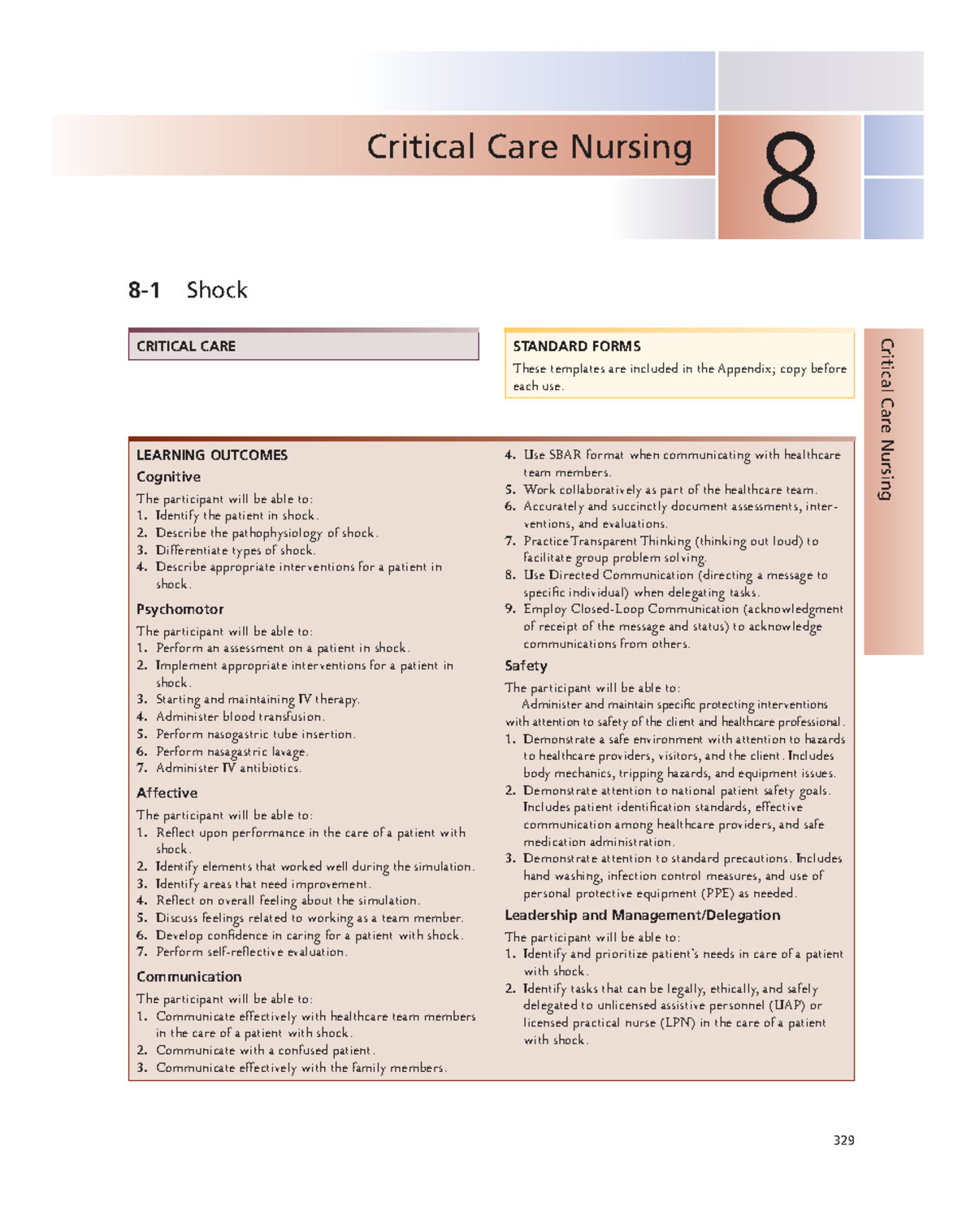 Shock, Simulation - ####### 329 8-1 Shock CRITICAL CARE LEARNING ...