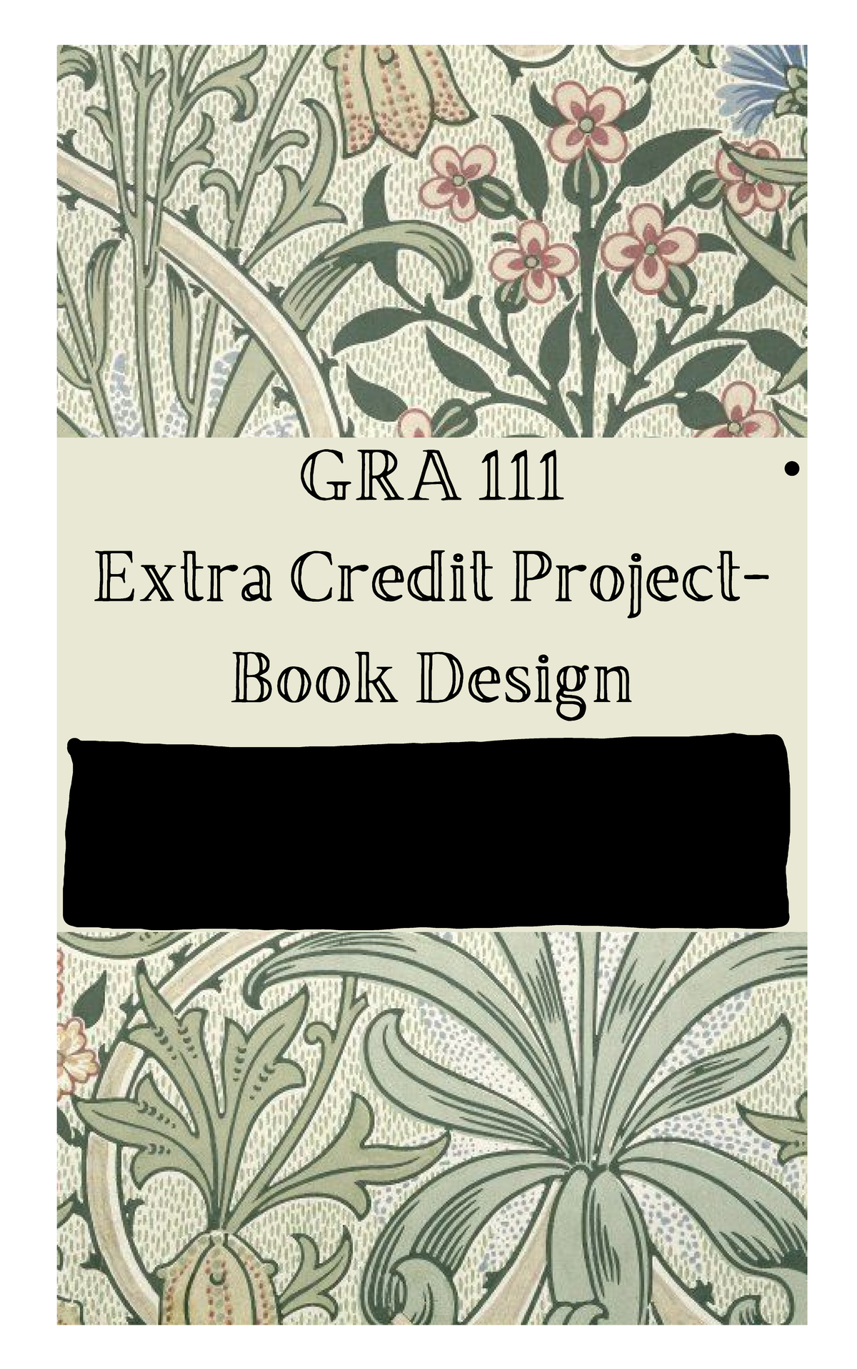 GRA Book Design - Extra Credit Assignment - GRA 111 Extra Credit ...