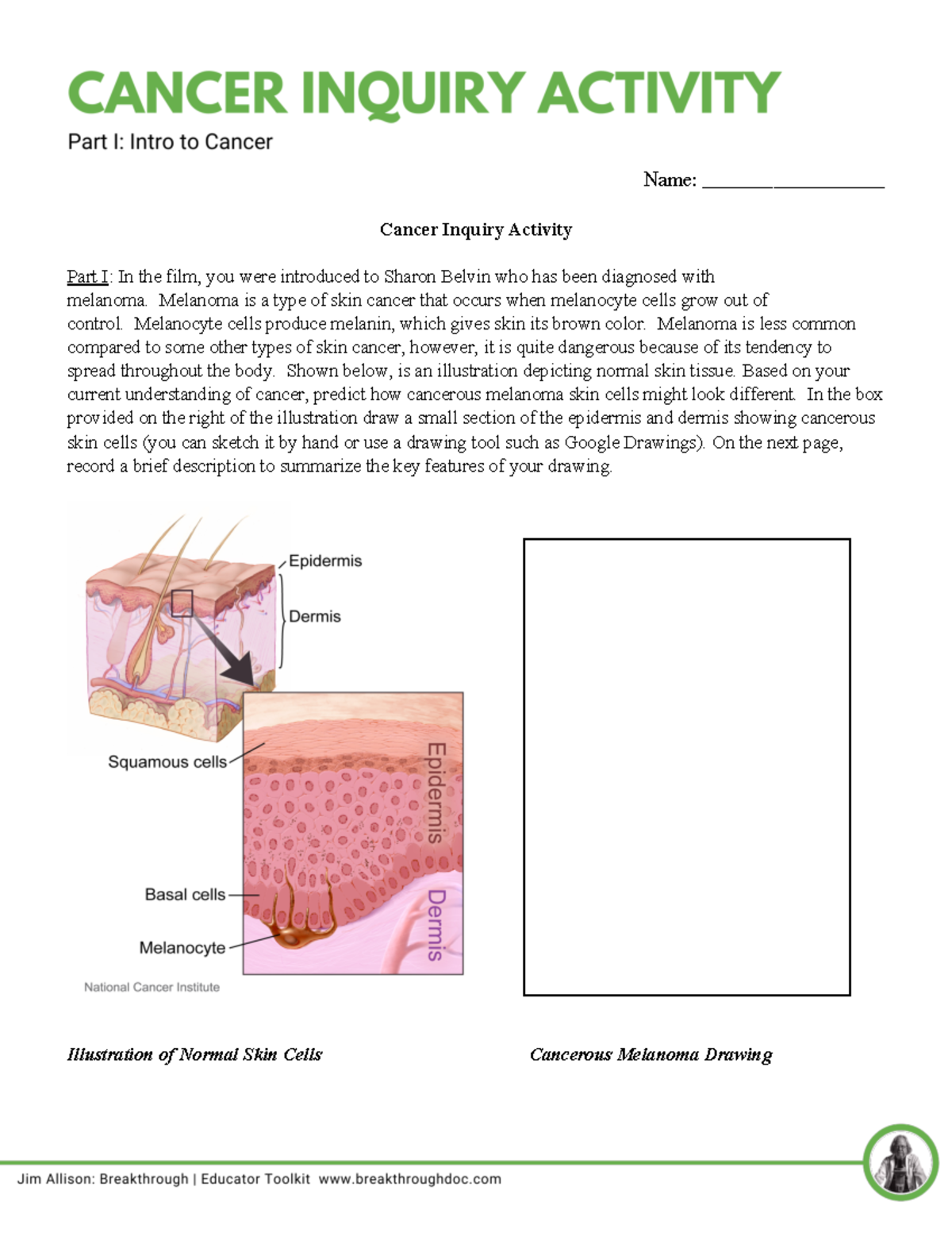 Cancer Inquiry Activity - Name: __________________ Cancer Inquiry ...