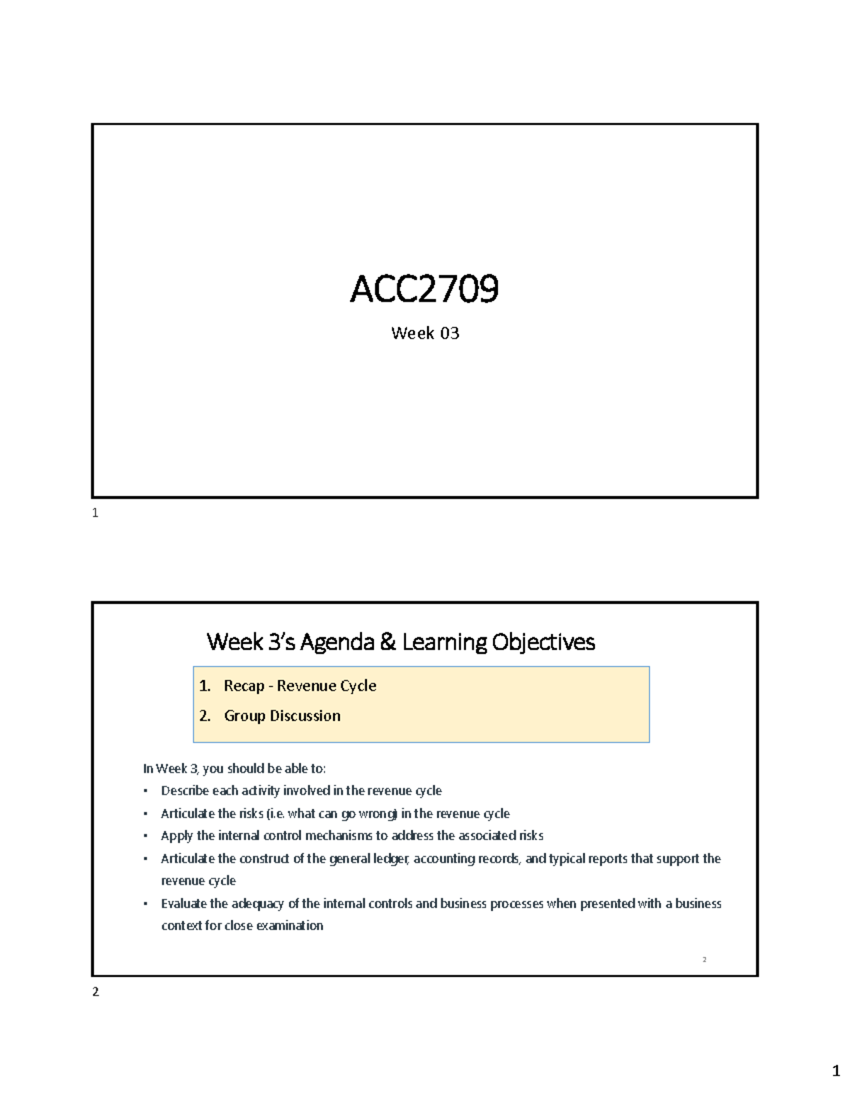 3.11 ACC2709 Week 03 Class Slides 2310 - Canvas - ACC Week 03 2 Week 3 ...
