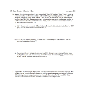 AP Stats HW15-2 - math - AP Stats HW P. 528 #65~73 odd only and #77 &78 ...