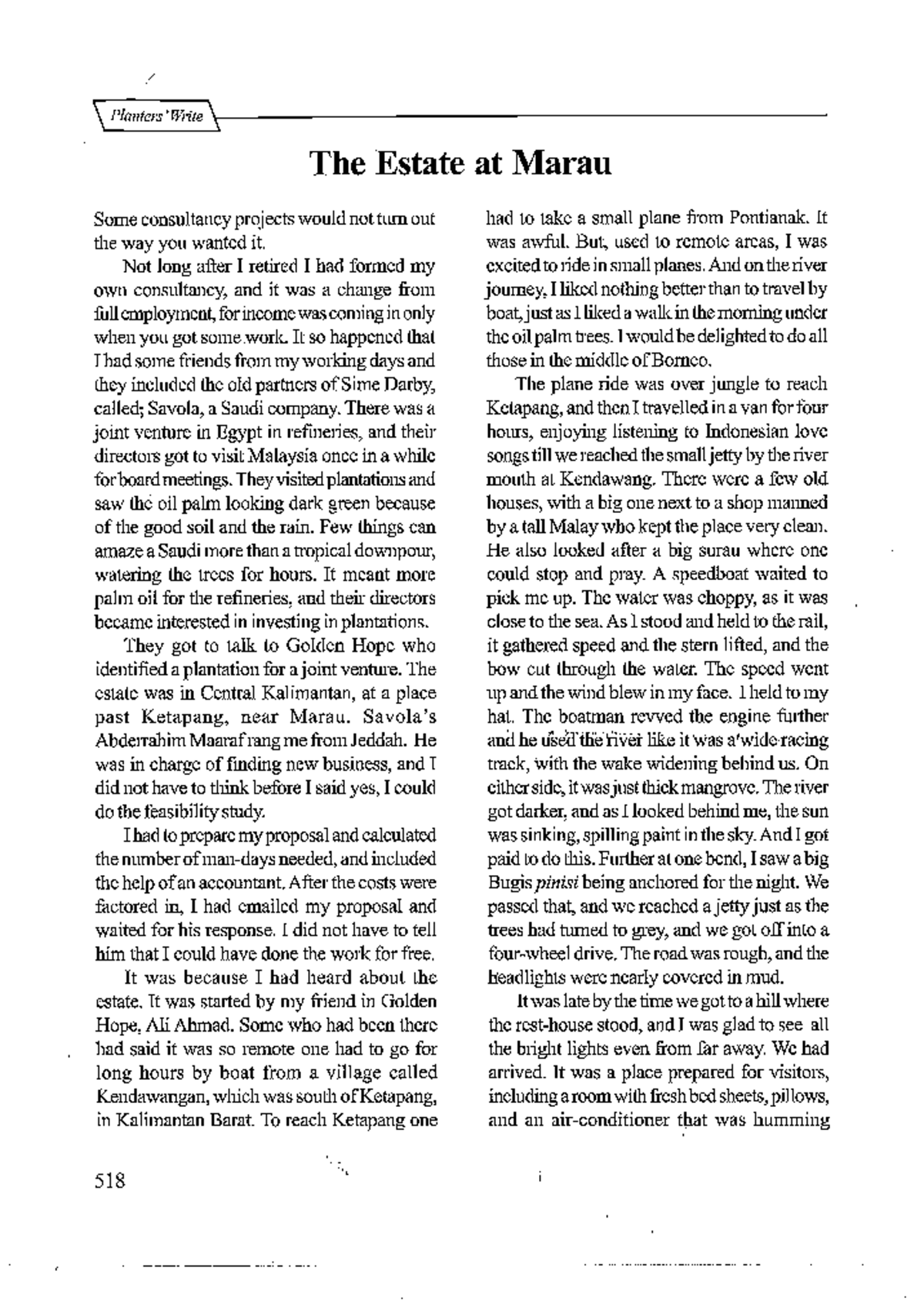 The Estate at Marau - Random Paper - UiTM - Studocu