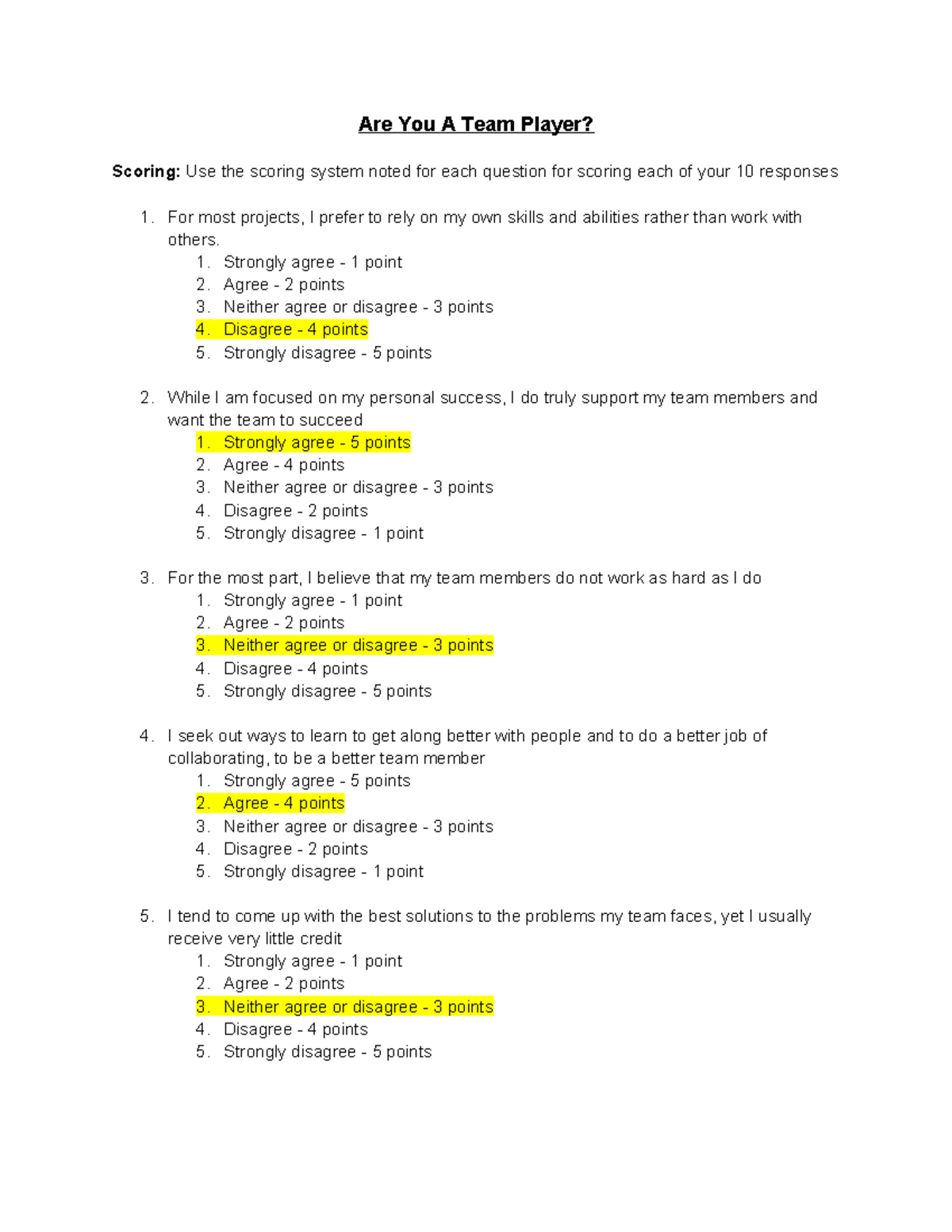 Are You A Team Player - assignment on how your sports membership is ...