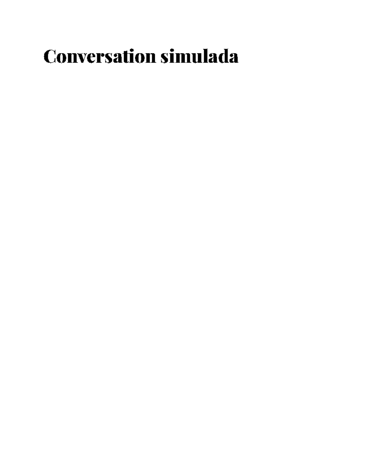 Simulated convo - Conversation simulada Greetings/Initial Reactions ...