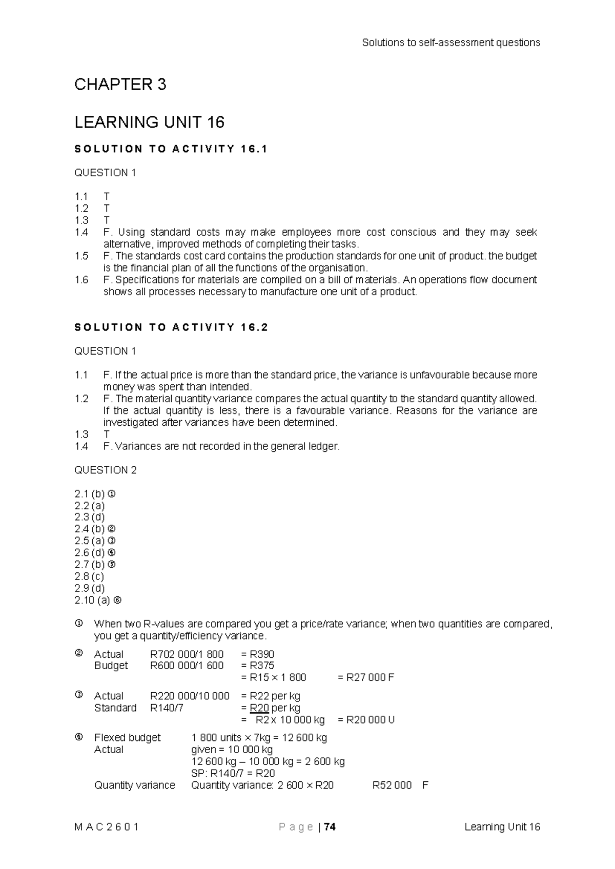 MAC2601 Learning UNIT 16 Solution - CHAPTER 3 LEARNING UNIT 16 S O L U ...