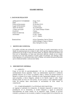 Ficha DE Evaluación -DIAG-INFO - Sesión 4 - 2024-1 - AULA TURNO TEMA Evaluación Psicológica ...