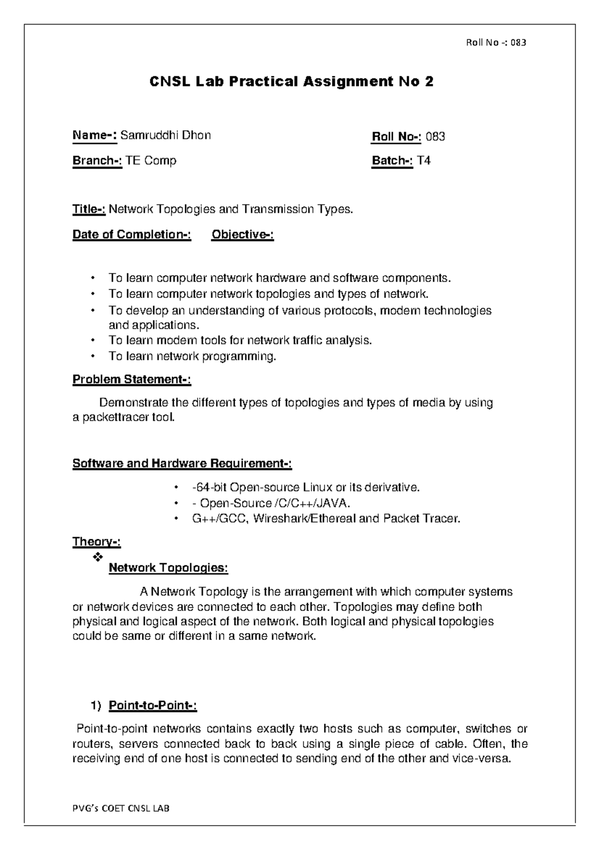 dbms assignmnet 02 - CNSL Lab Practical Assignment No 2 Name ...