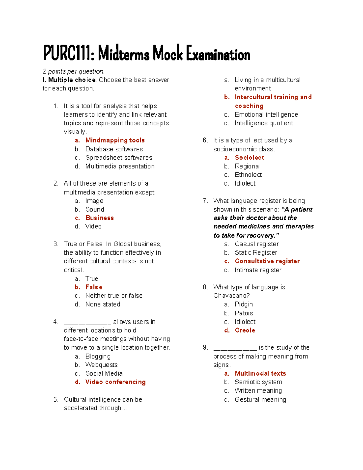Midterms- PURC Reviewer- Mercado, Charlotte Ephreine L. - PURC111 ...