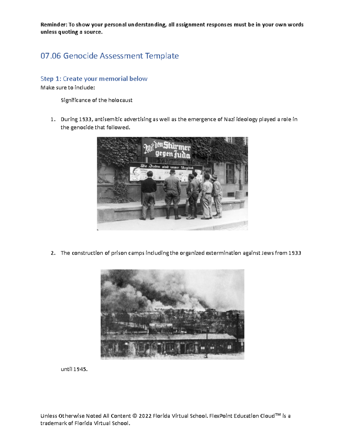 Genocide wh Adam Obaid - 100% on all assignments - Reminder: To show ...