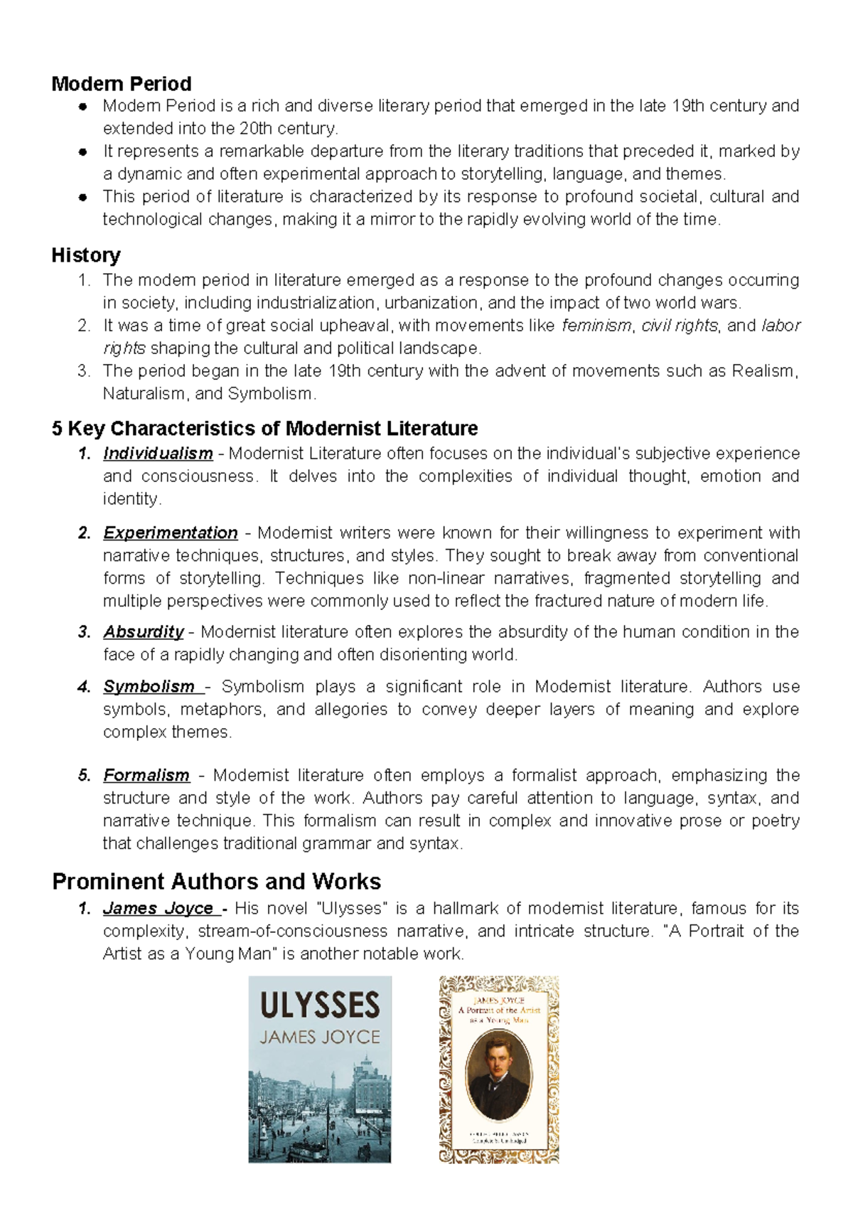 Modern Period Written Report - Modern Period Modern Period is a rich ...