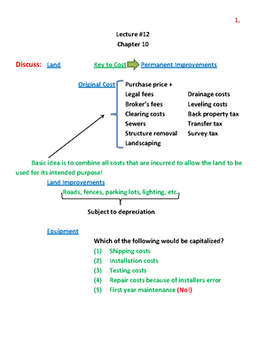 BUS 210 Lecture #2 - Lecture 2 Chapters 1 & 2 Homework Questions: P1-48B and P1-49B (see 2 ...