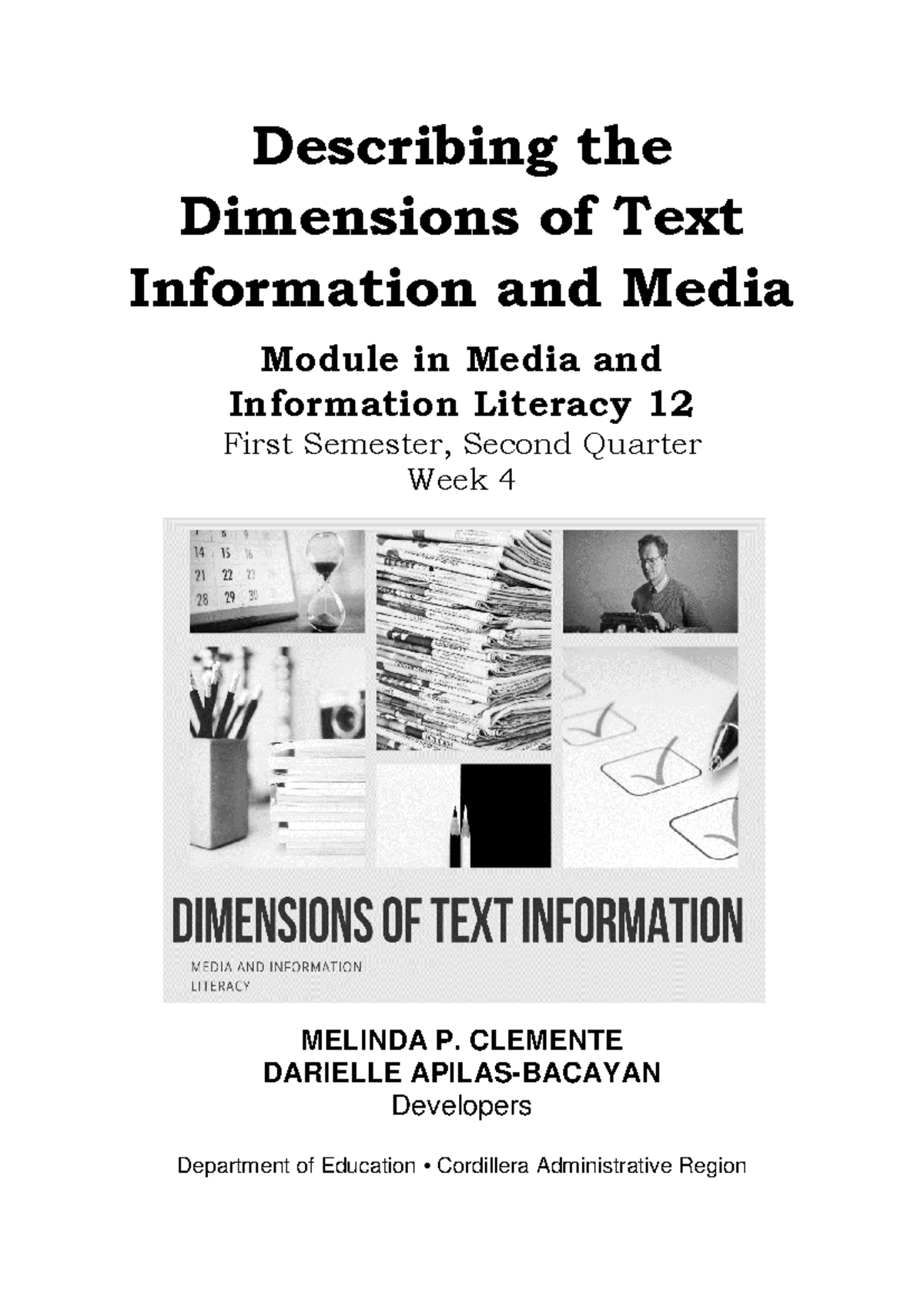 Mil12-q2-mod4-final compress - Describing the Dimensions of Text Information and Media Module in ...