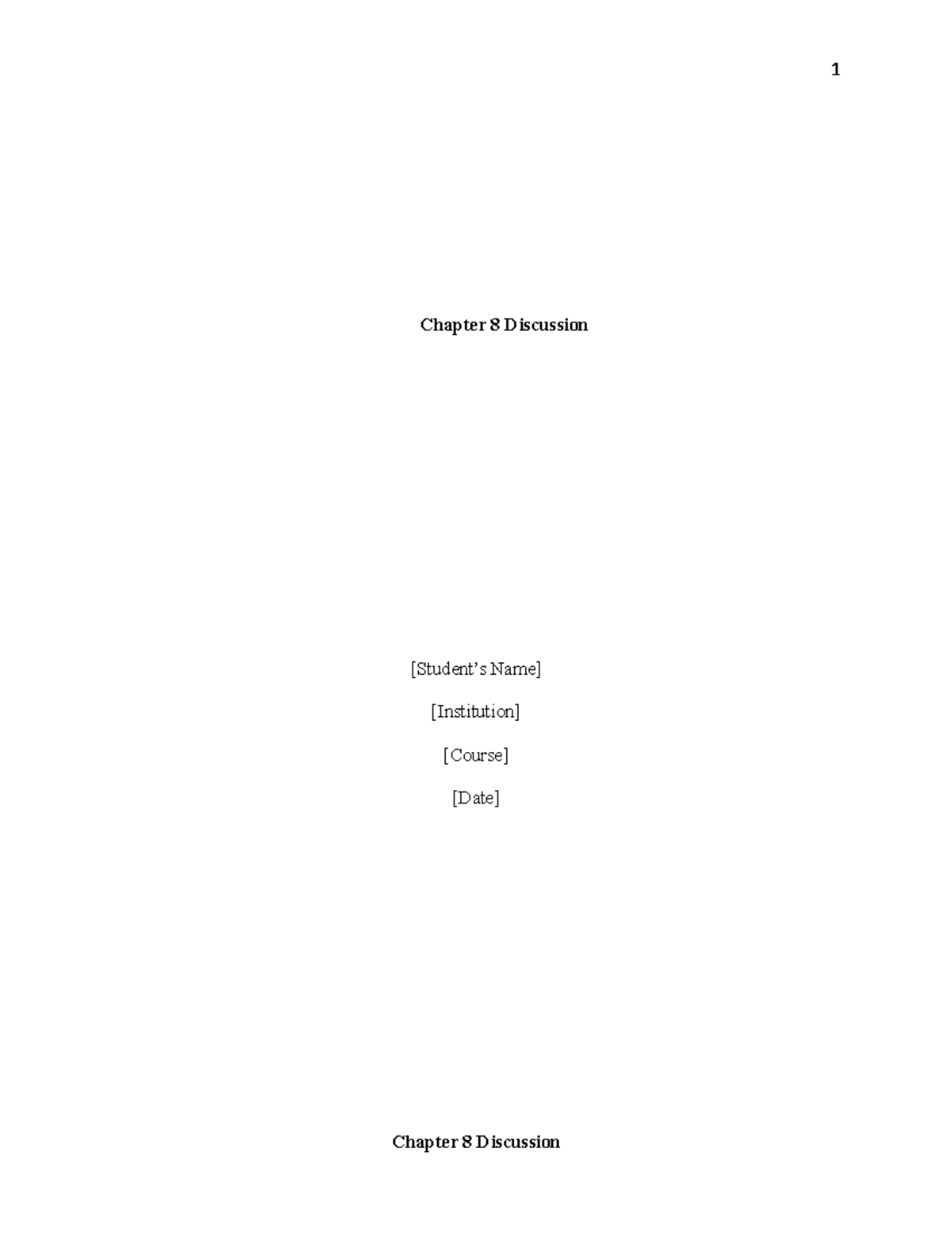 .. Psych-101-Introduction to psychology class-Chapter 8 Discussion - 1 ...