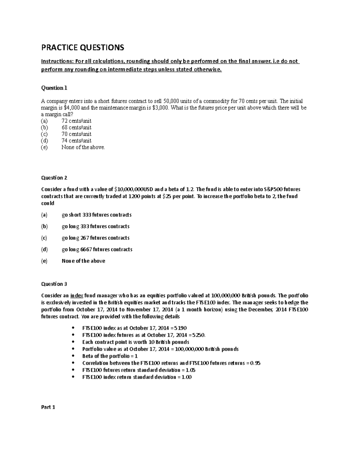 DS MST-practice-2022-with-QUESTIONS - PRACTICE QUESTIONS Instructions: For all calculations ...