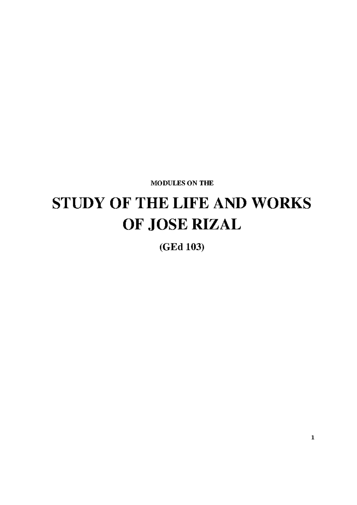Life-and-works-of-rizal-module compress - MODULES ON THE STUDY OF THE LIFE AND WORKS OF JOSE ...